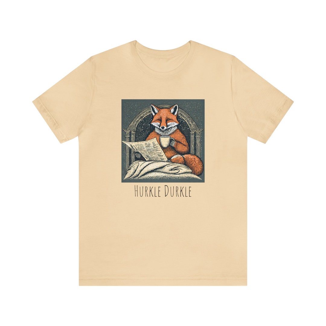 Unisex Jersey Short Sleeve Tee Hurkle Durkle Fox Linocut Print - Etsy