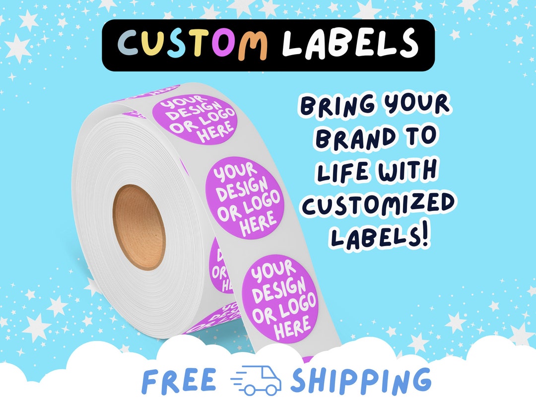 Custom Circle Label Stickers on a Roll, Roll Stickers, Label Roll, Logo ...