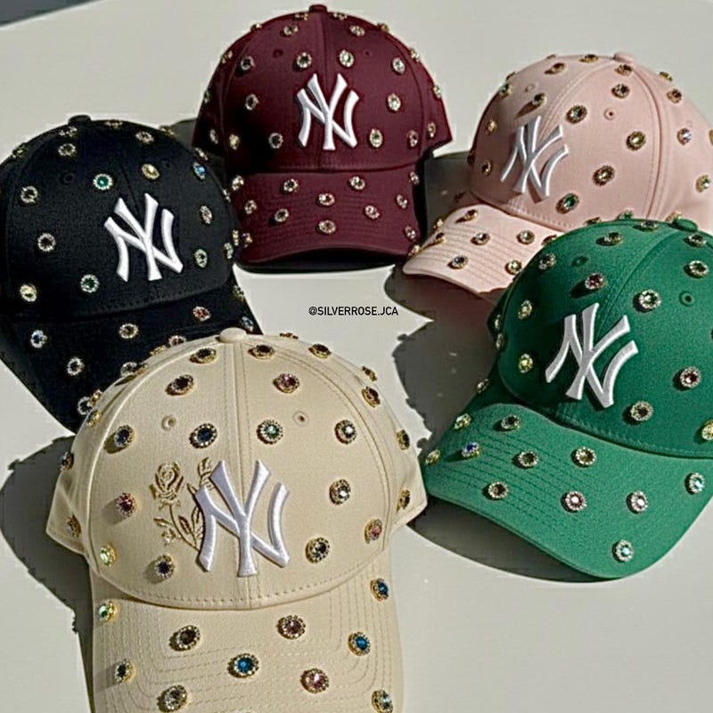 Ny Rhinestones Cap - Etsy UK