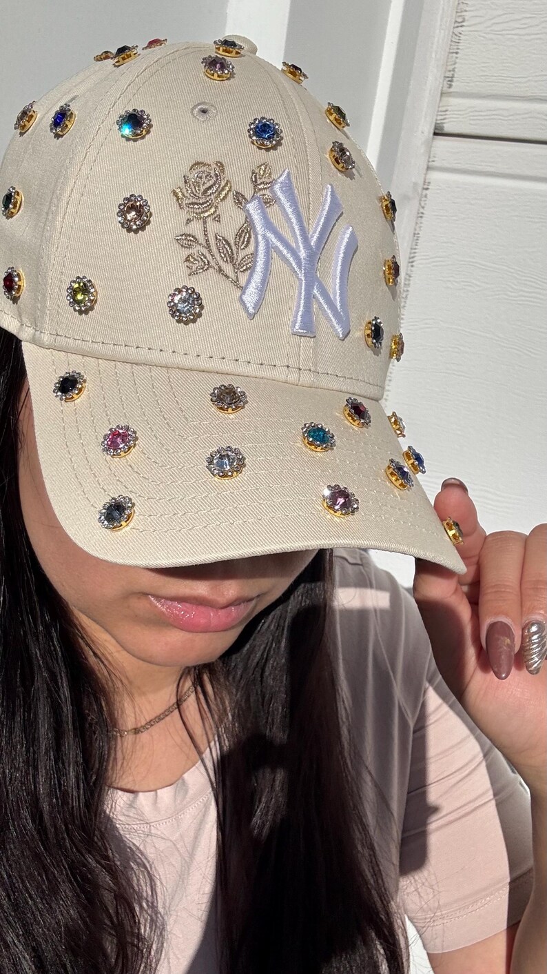 Personalized Rhinestone NY Baseball Cap - Sparkly Bling Hat - Etsy
