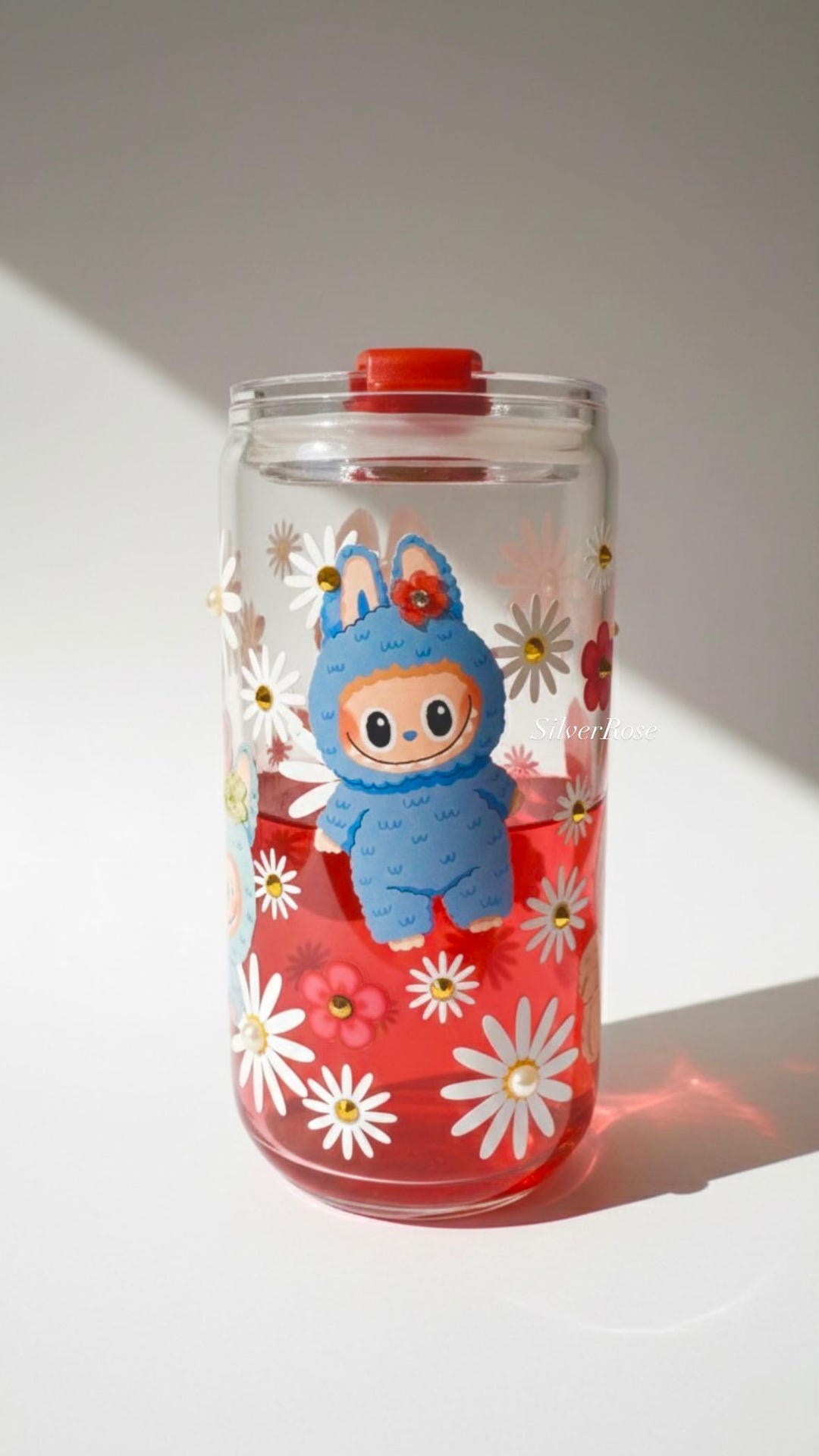 La Bubu Rhinestone Glass Tumbler: With Free Straw and Straw Stopper ...