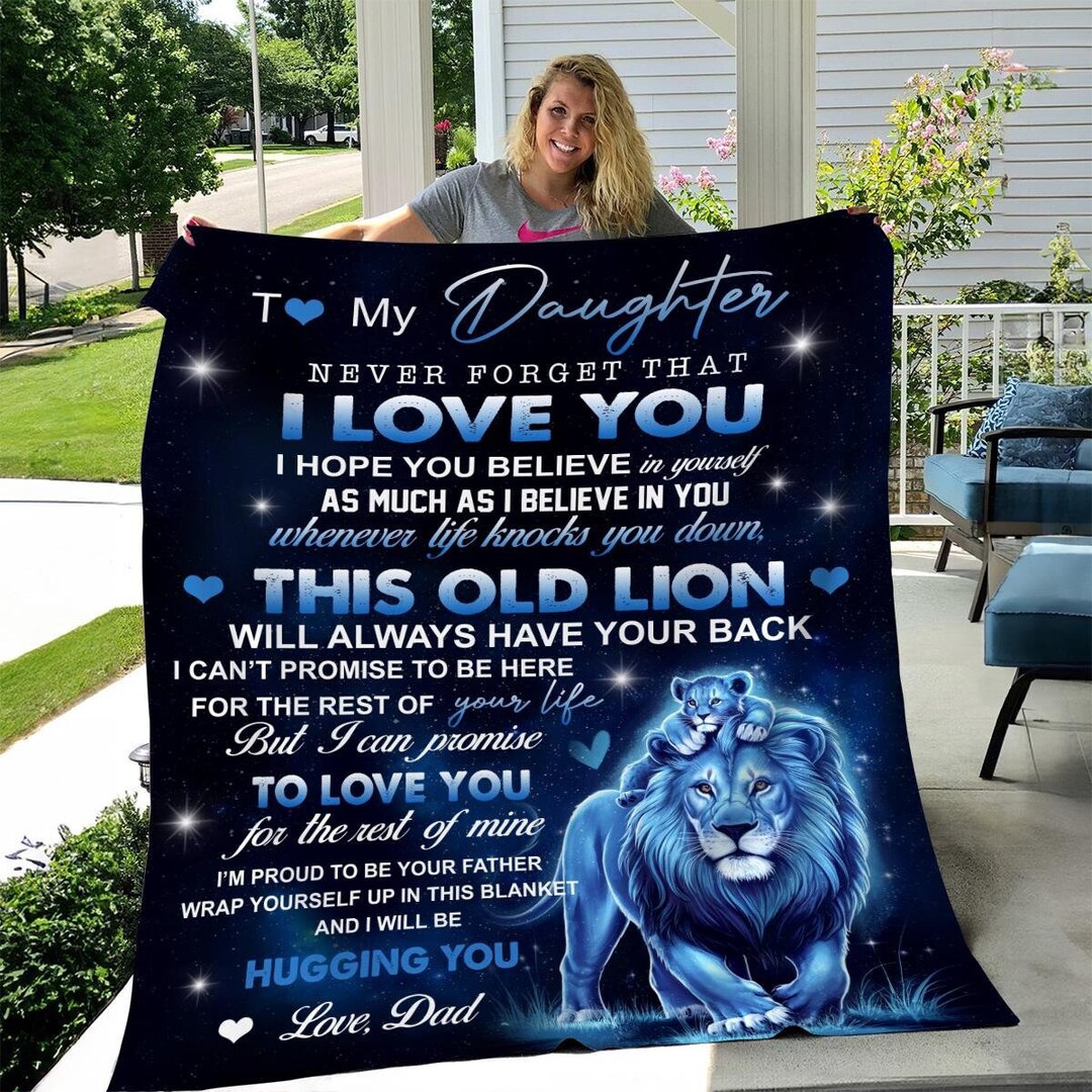 Personalized to My Daughter Blanket From Dad: Custom Fleece Throw With ...