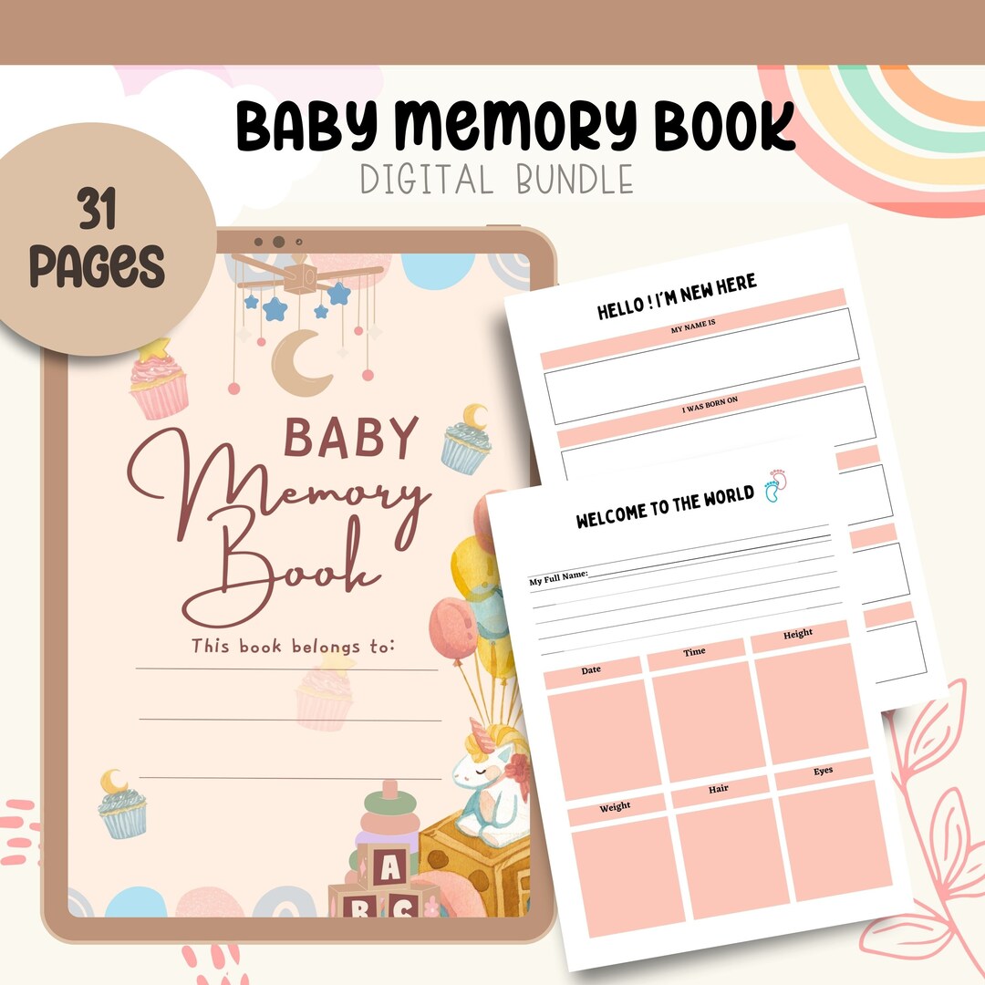Sweet Beginnings Baby Girl Memory Book, Baby Memory Book for Gift, Baby ...