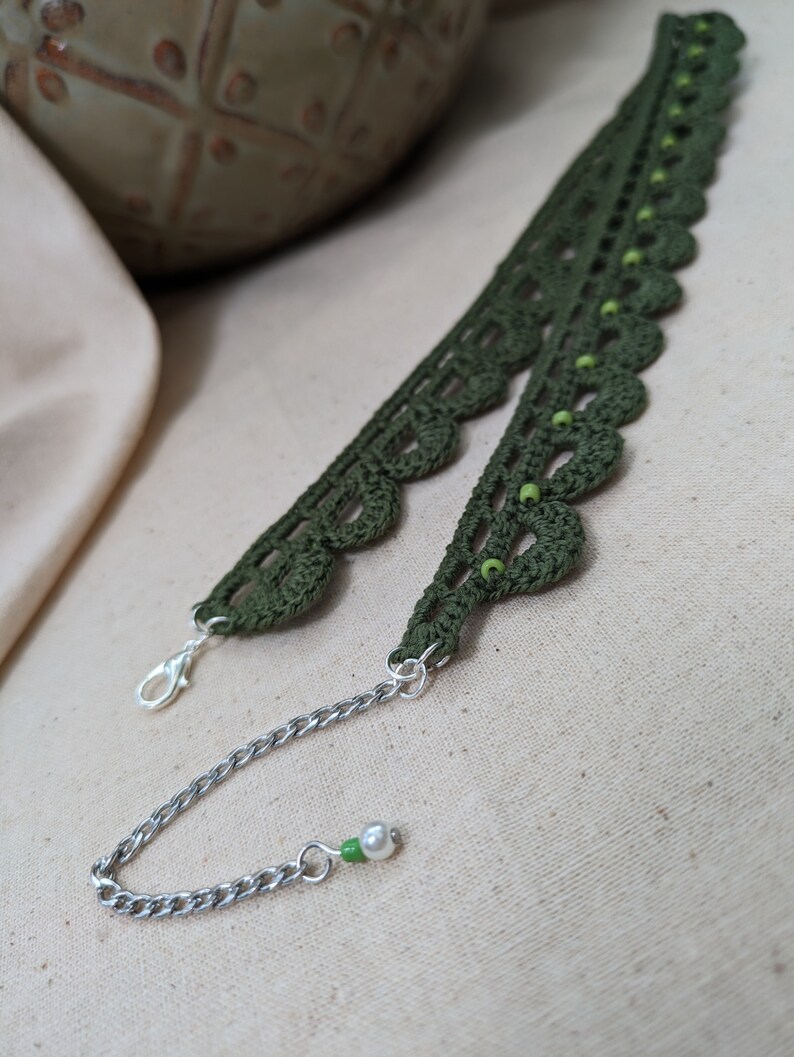 Crochet and Beaded Loops Choker Necklace - Etsy