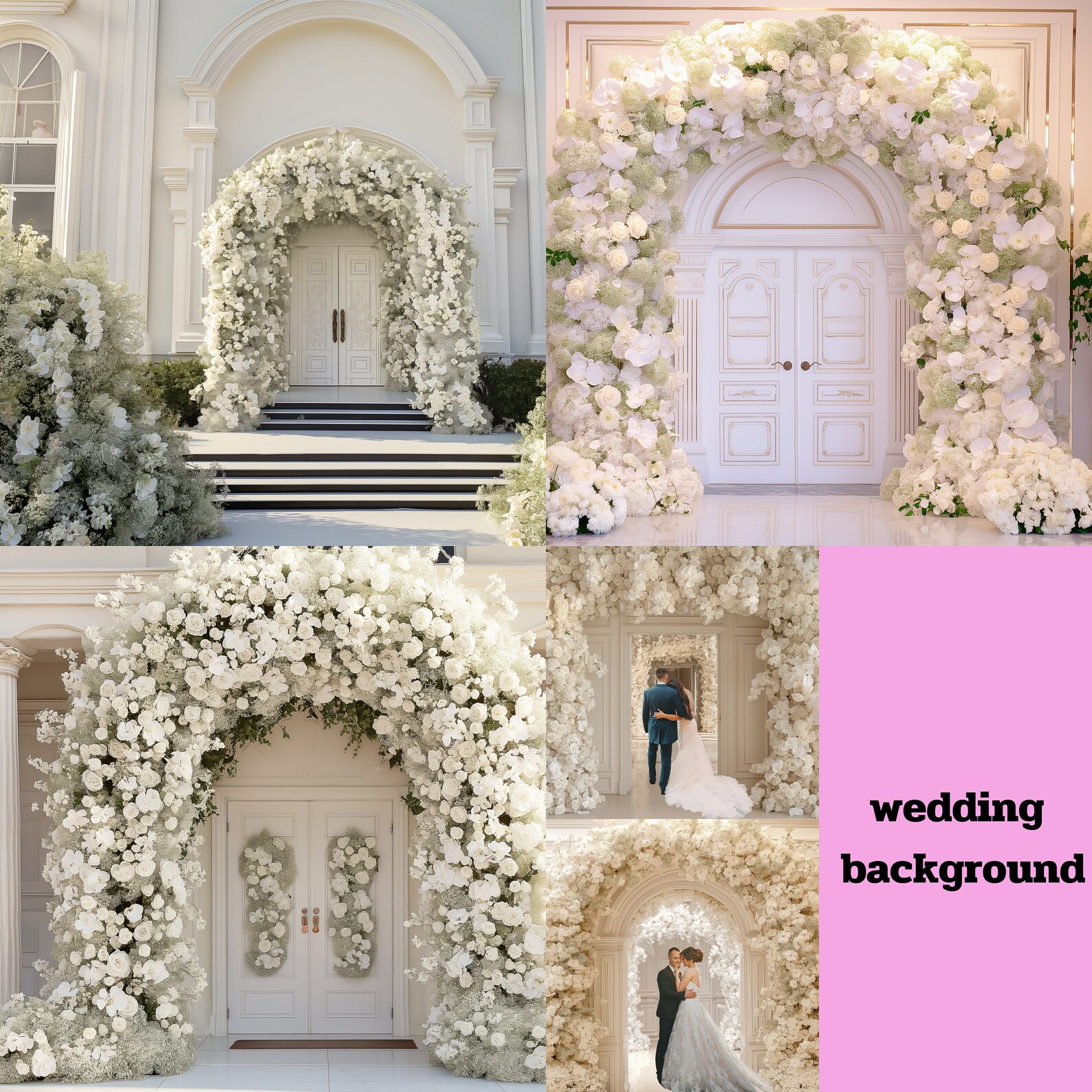 WHITE FLORAL BACKGROUND | White Flower Backdrop| Floral Theme for Event ...