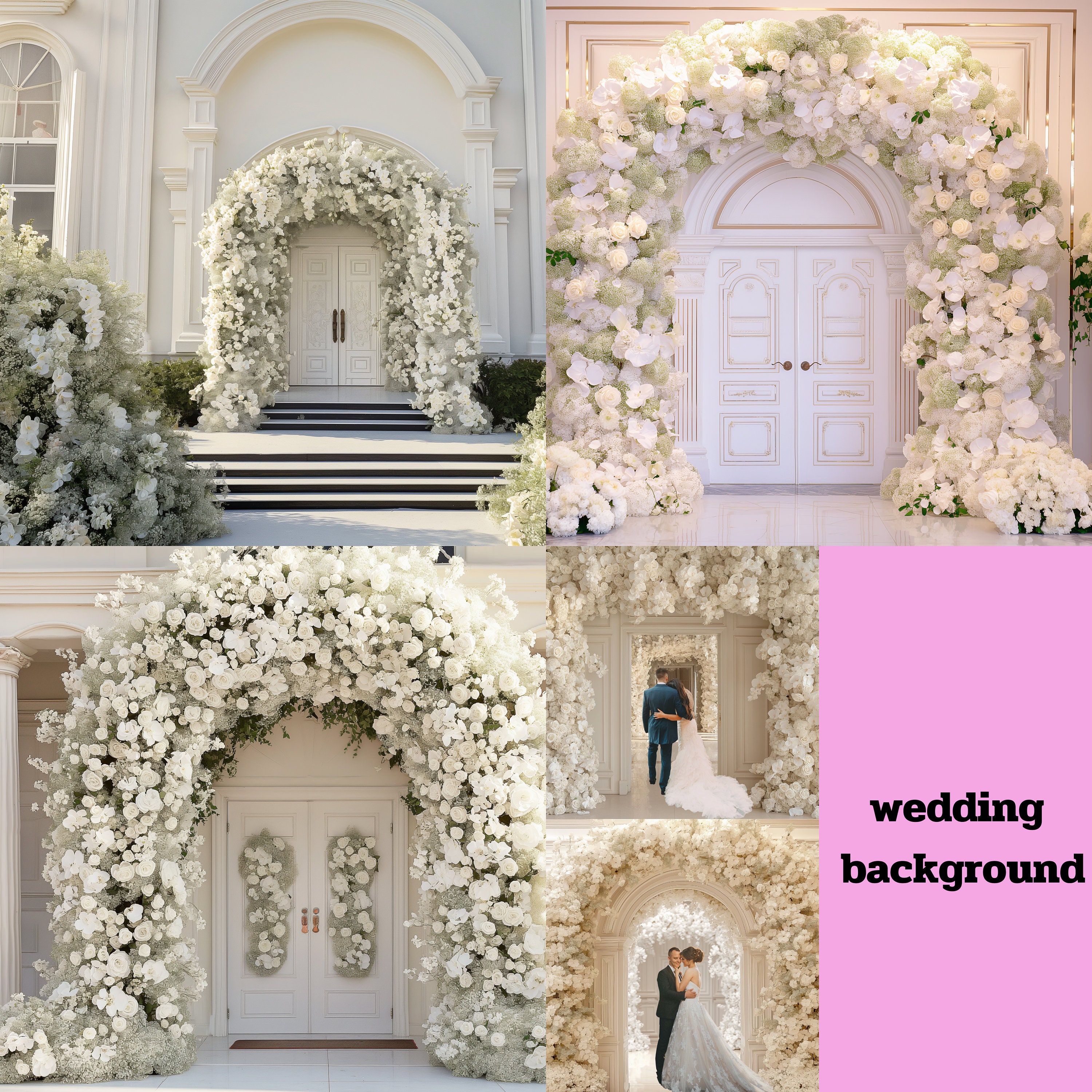 WHITE FLORAL BACKGROUND | White Flower Backdrop| Floral Theme for Event ...