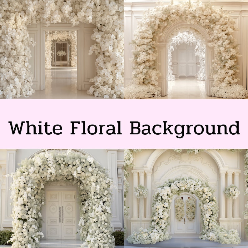 WHITE FLORAL BACKGROUND | White Flower Backdrop| Floral Theme for Event ...
