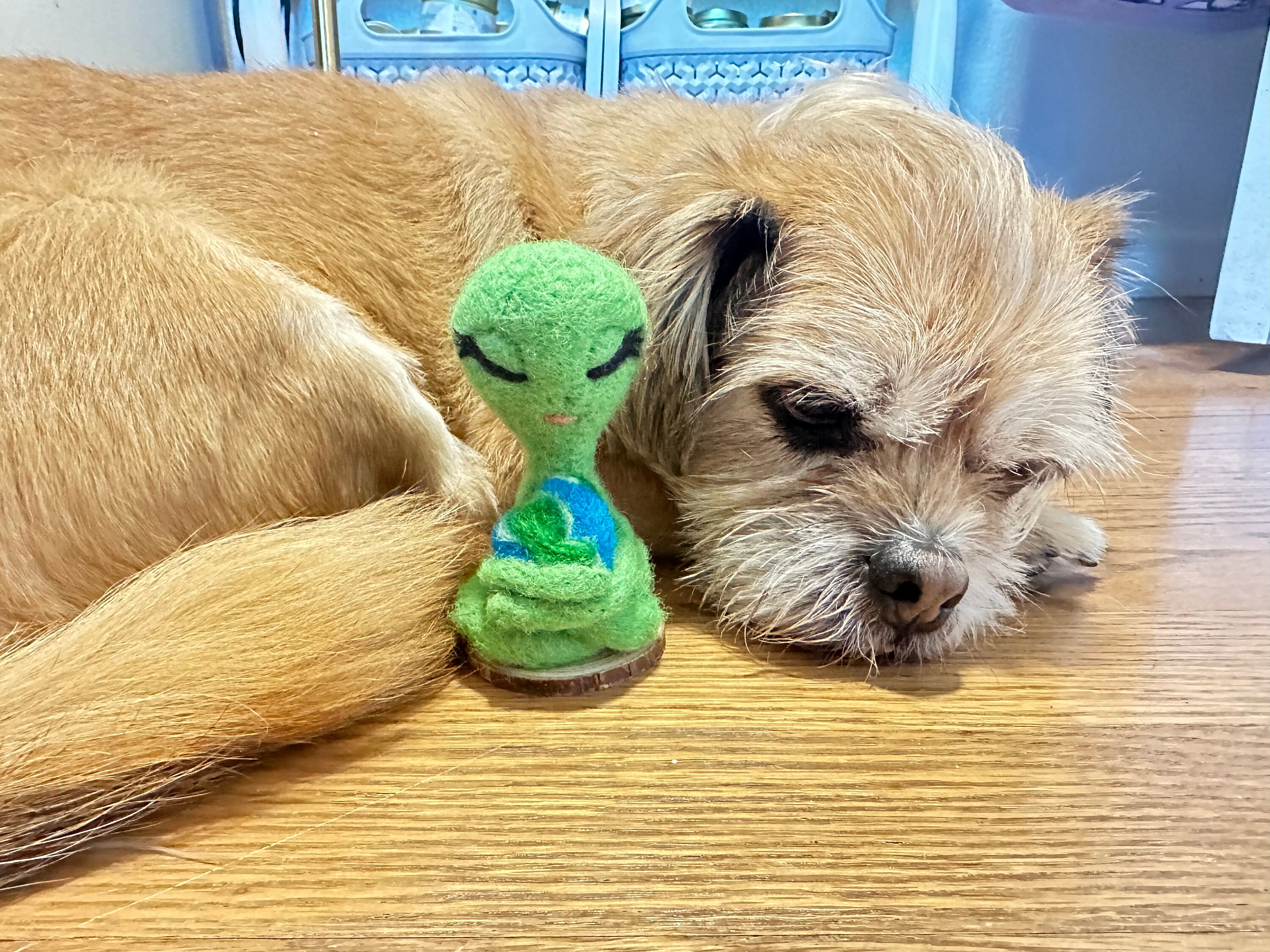Zen Alien Yogi, Needle Felted Desk Doll - Etsy
