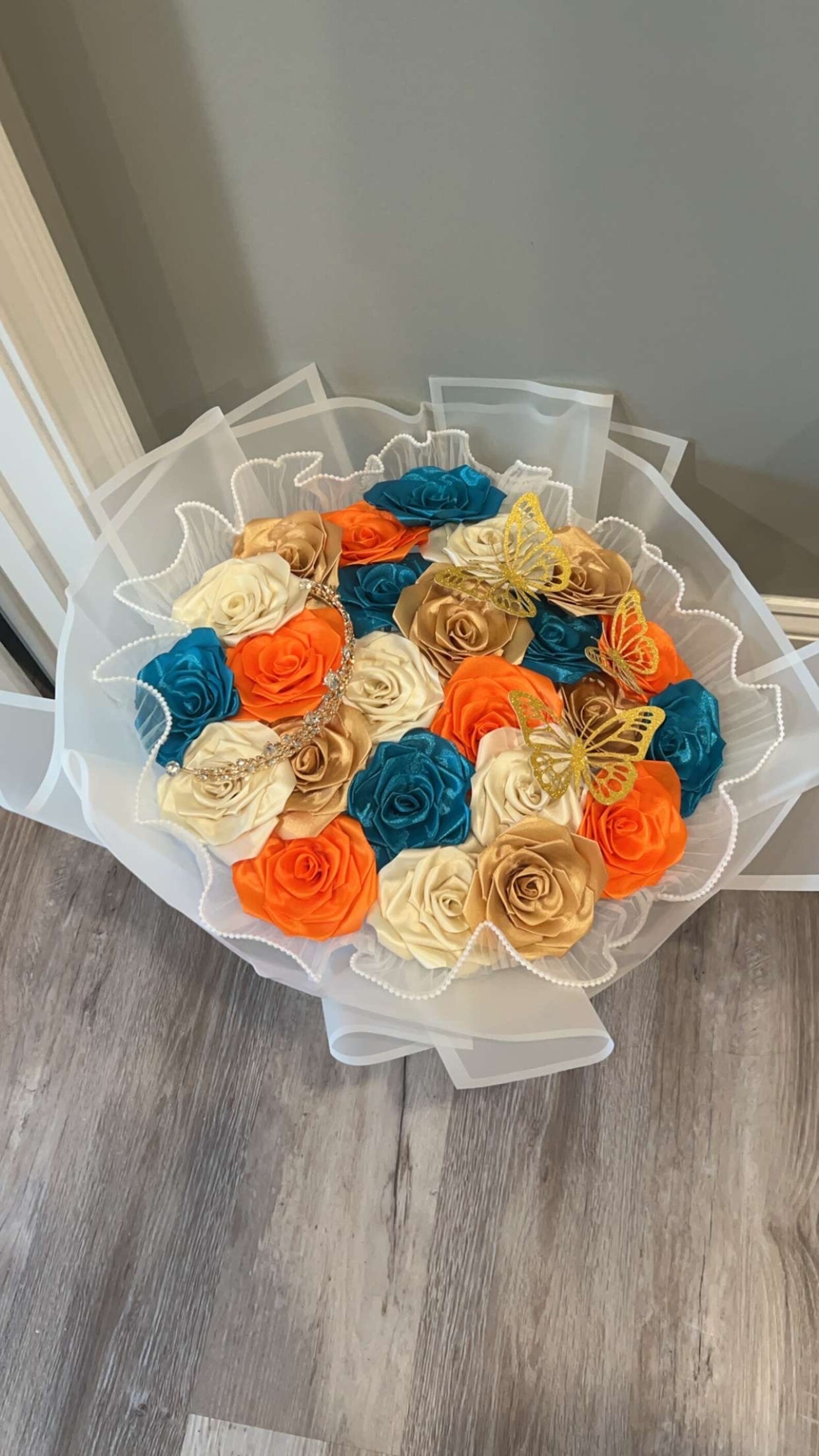 Ribbon Rose Bouquet - Etsy