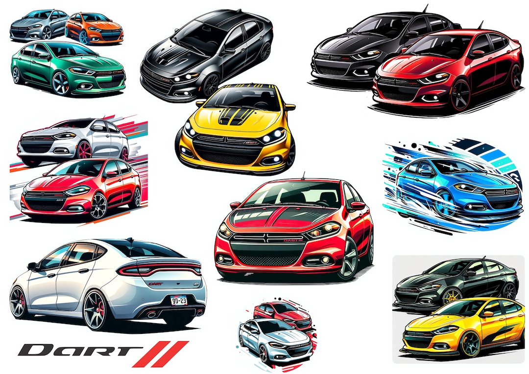 Dart Sticker Pack - Precision-cut Car Decals for Enthusiasts (PNG, PDF ...