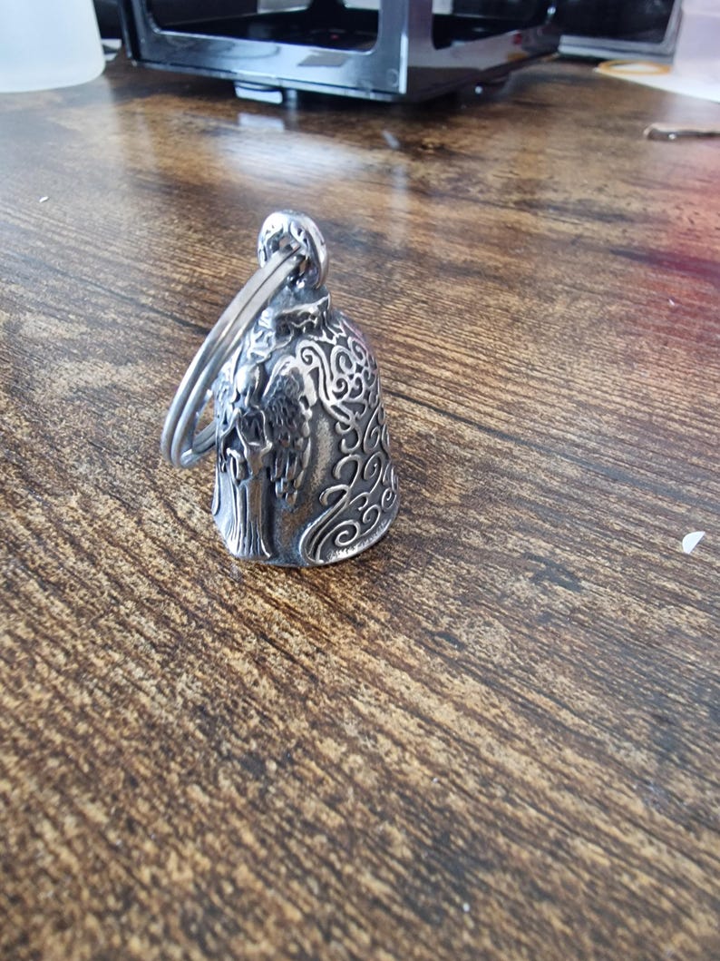 Guardian Bell Halo Angel + Hanger, Gremlin Bell, Motorcycle Bell, Biker ...