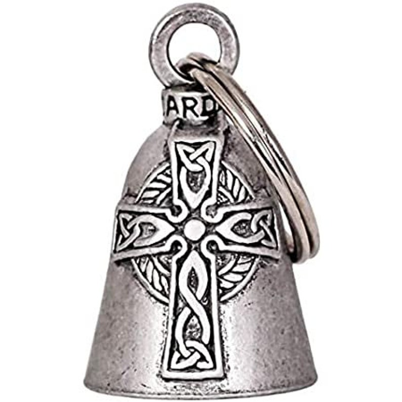 Guardian Bell Celtic Cross, Gremlin Bell, Motorcycle Bell, Biker Bell, Gift for Biker, Biker ...