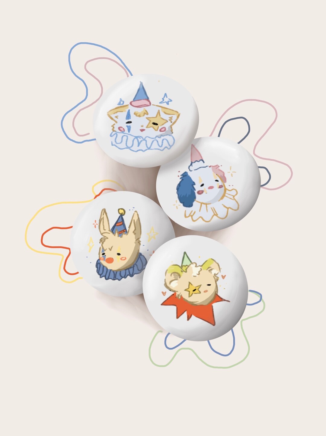 Button/ Clown - Etsy