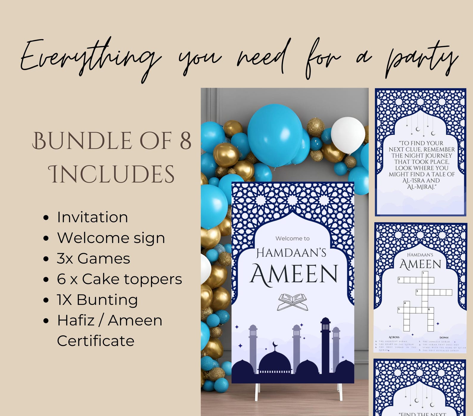 Hafiz Party Decor, Ameen Celebration Present, Hifz Mabroor Party, Alim ...