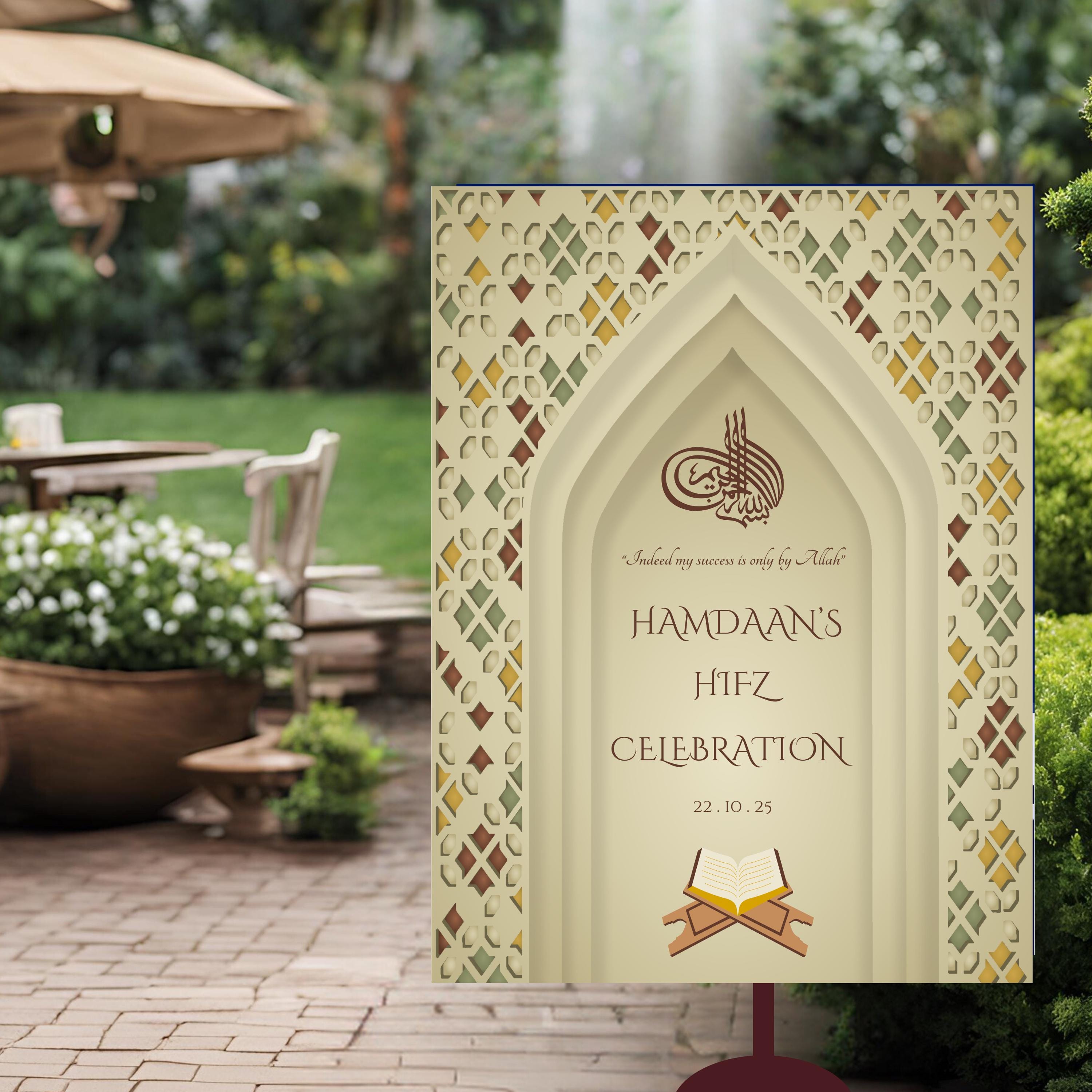 Hifz Celebration Welcome Sign Board, Hifz Mabroor Party, Islamic ...