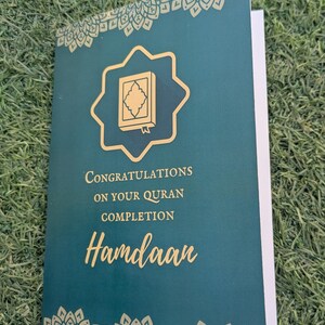 Personalised Quran Completion Congratulations Card, Ameen Celebration ...