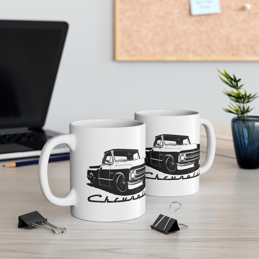 Chevy C10 Stepside Coffee Mug, Chevrolet C10 Stepside Cup, LOWERED C10 ...