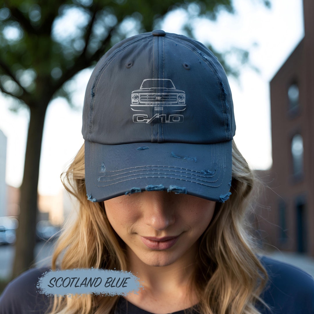 Chevy C10 Distressed Cap, Chevrolet C10 Distressed Hat, Lowered ...