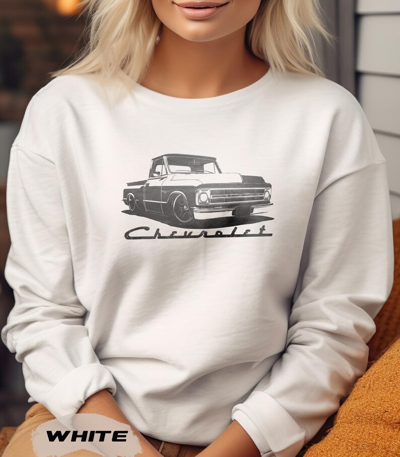 Chevy C10 Stepside Sweatshirt, Chevrolet C10 Sweatshirt, LOWERED C10 ...