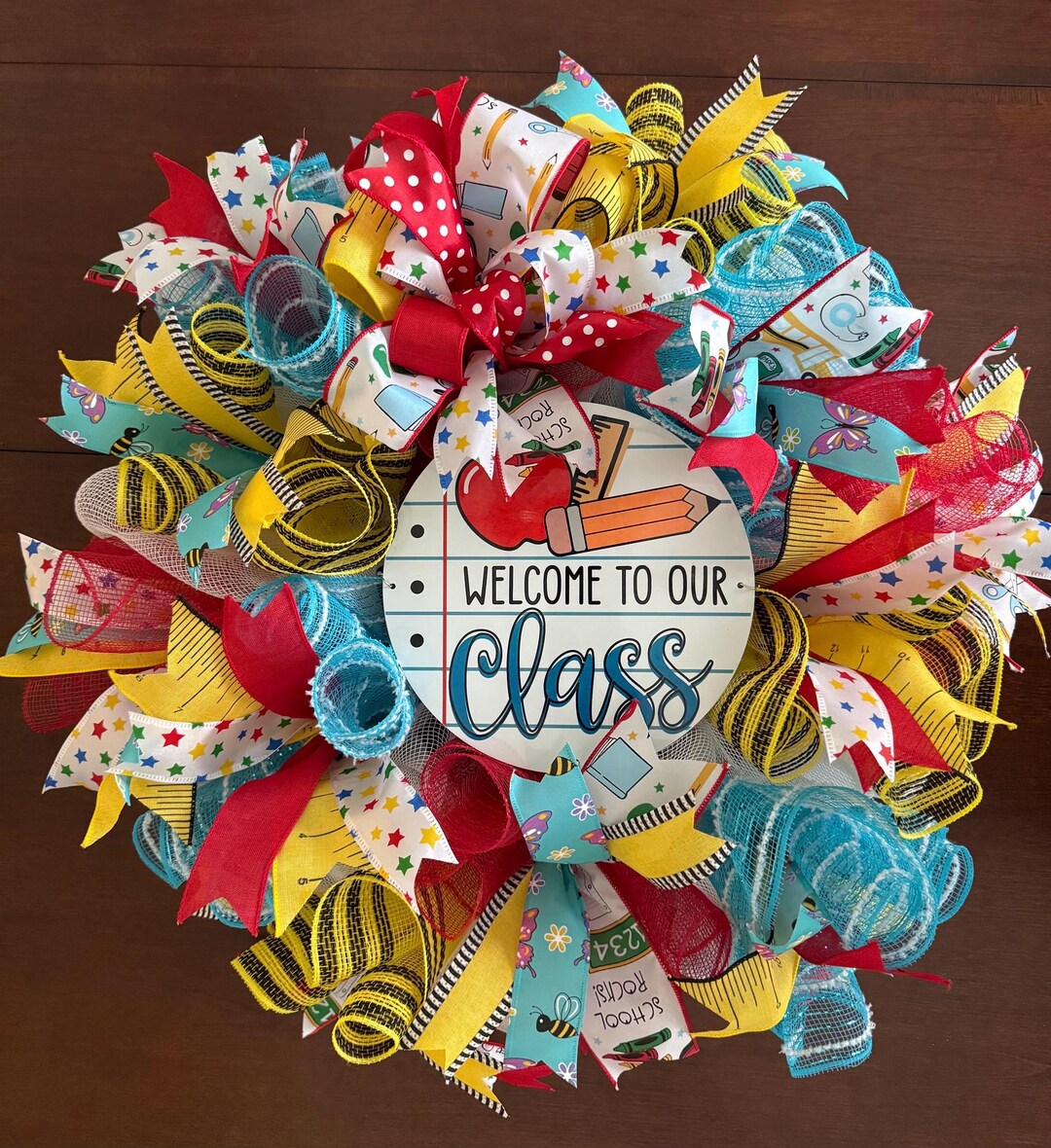 Back to School Classroom Wreath - Etsy