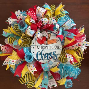 Back to School Classroom Wreath - Etsy