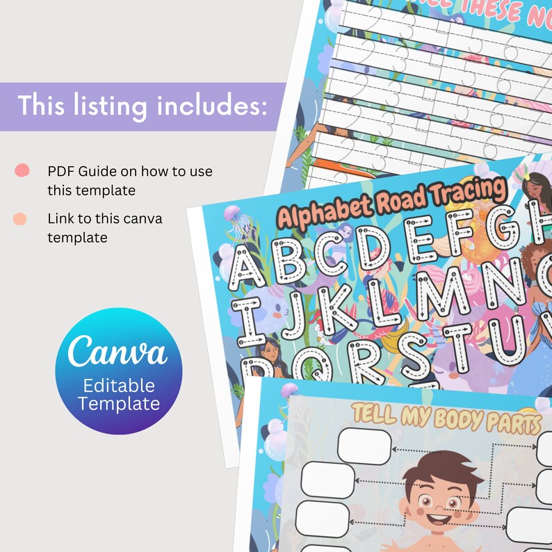 Educational Busy Book for Toddlers & Kids, Canva Editable Busy Book ...