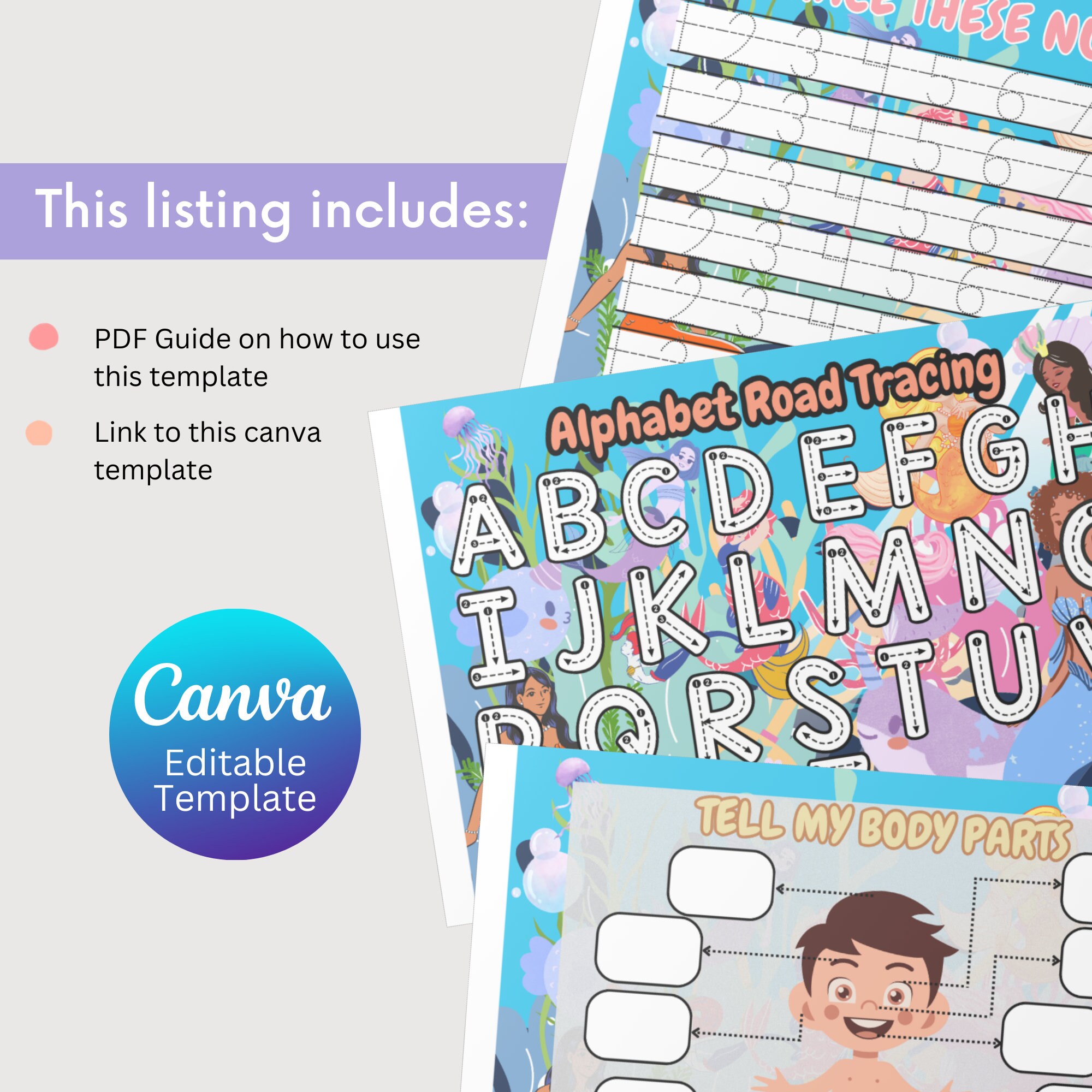 Educational Busy Book for Toddlers & Kids, Canva Editable Busy Book ...