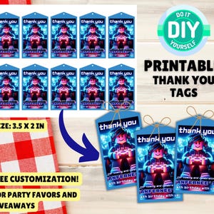 Blox Boy Chip Bag Juice Label Water Bottle Label Birthday Thank You ...