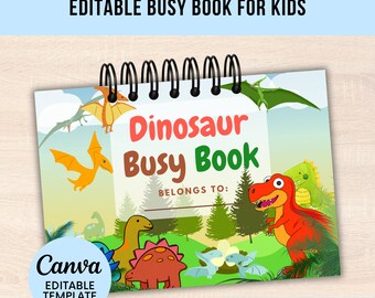 Educational Busy Book for Toddlers & Kids Canva Editable Busy Book ...