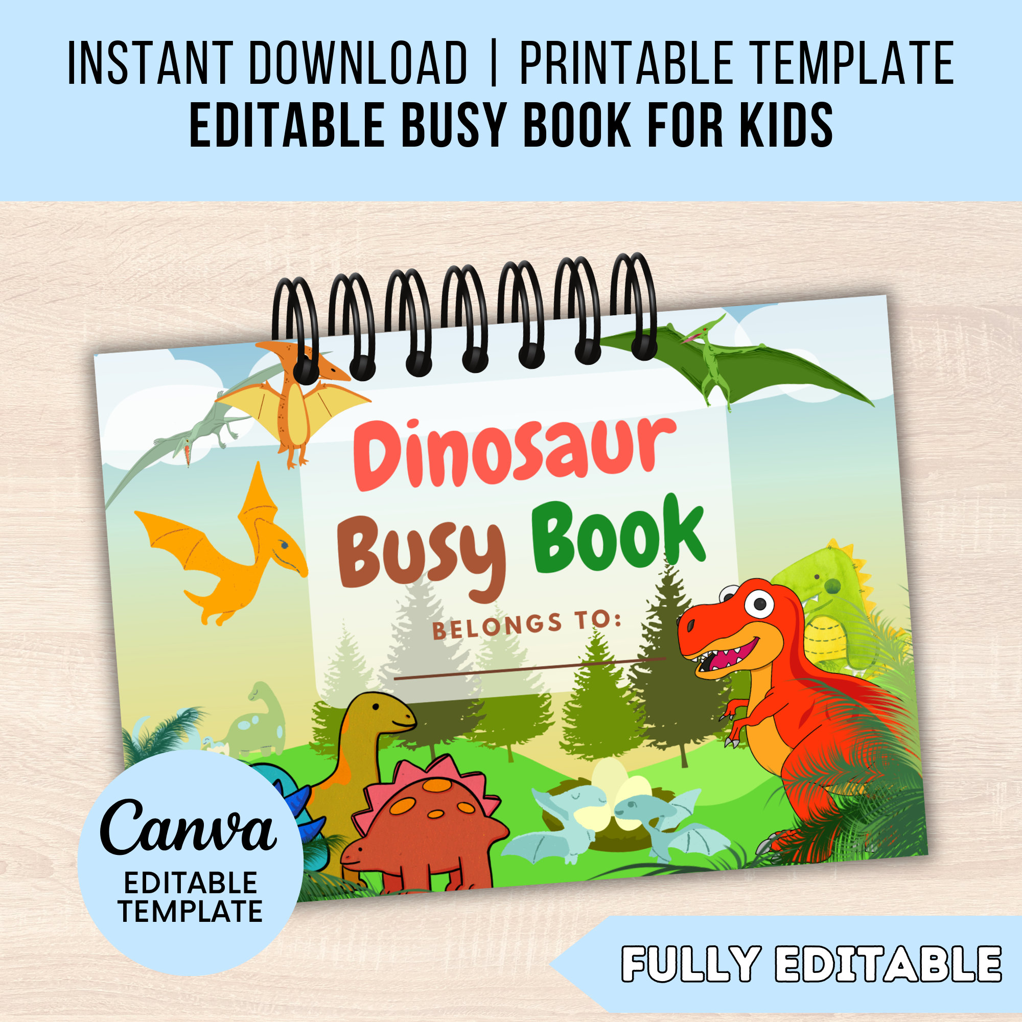 Busy Book for Toddlers & Kids Canva Editable Busy Book Template ...