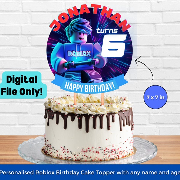 Roblox Cake Topper - Etsy UK