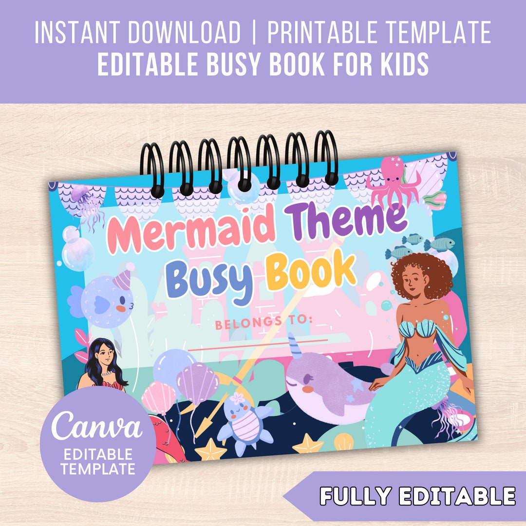 Educational Busy Book for Toddlers & Kids, Canva Editable Busy Book ...
