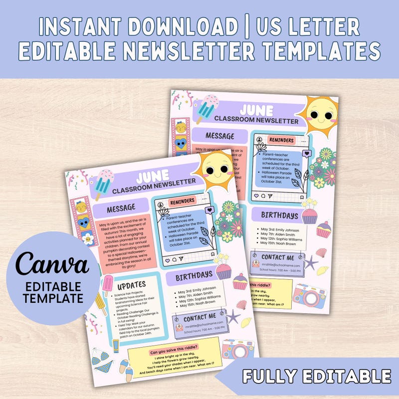 Newsletter Template - Etsy