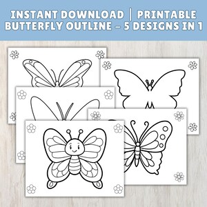 Design Your Own Butterfly Printable PDF Butterfly Coloring Page Spring ...