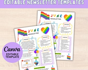 August Classroom Newsletter Template Printable Monthly Teacher Template ...