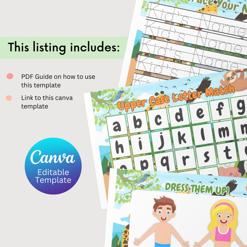 Educational Busy Book for Toddlers & Kids Canva Editable Busy Book ...