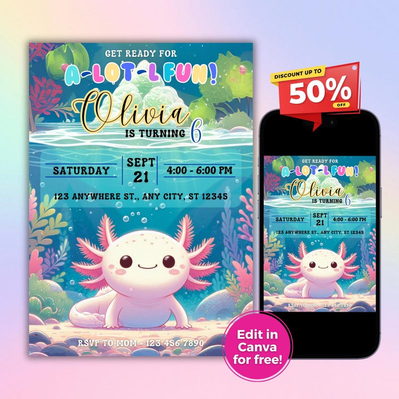 Axolotl Birthday - Etsy