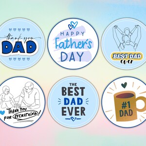 Father's Day Cupcake Topper Printable Best Dad Ever Party Decor I Love ...