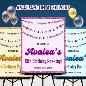 Editable in My Birthday Era Welcome Sign Template Printable Friendship ...