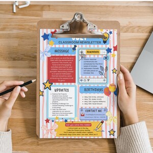July Classroom Newsletter Template Printable Monthly Teacher Template ...