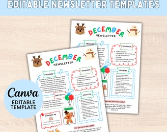 August Classroom Newsletter Template Printable Monthly Teacher Template ...