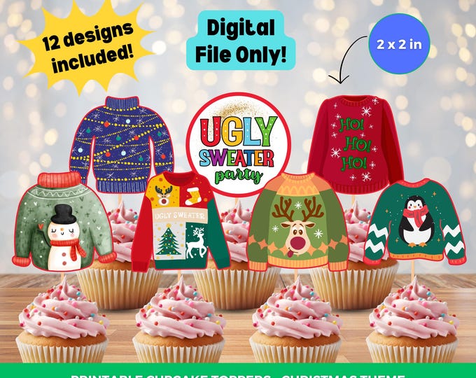 Editable Ugly Sweater Party Invitation Template (digital Download ...