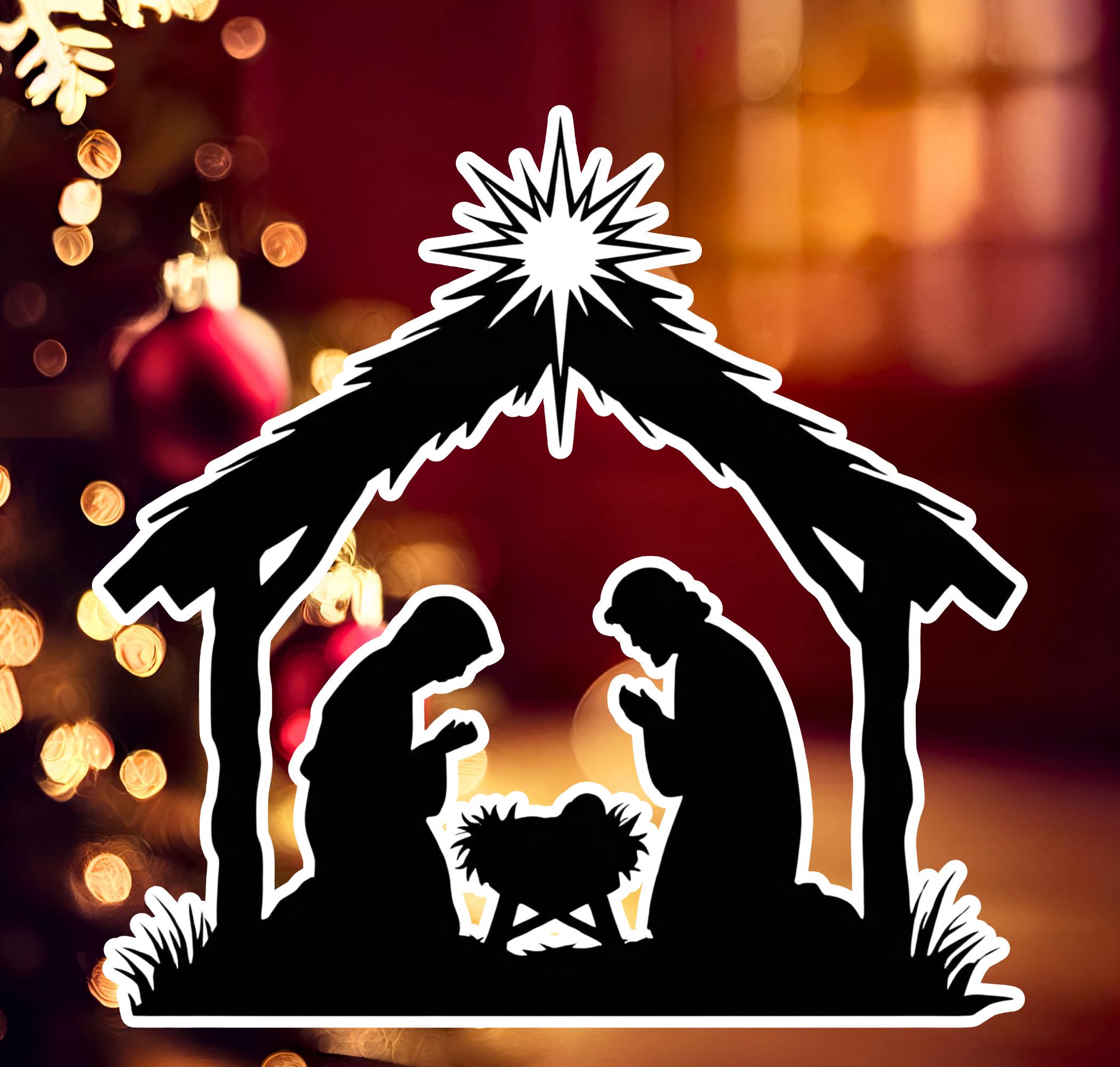 Printable Christmas Nativity Template, Trace and Cut Nativity ...