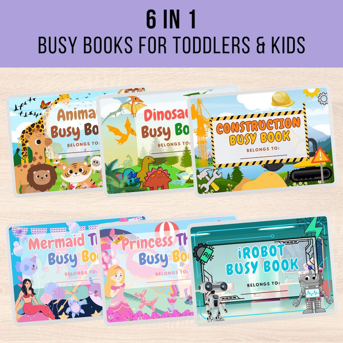 Educational Busy Book Bundle for Toddlers & Kids Canva Editable Busy ...