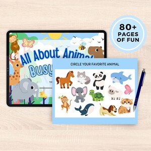 Printable Animal Theme Busy Book for Toddlers & Kids Educational ...