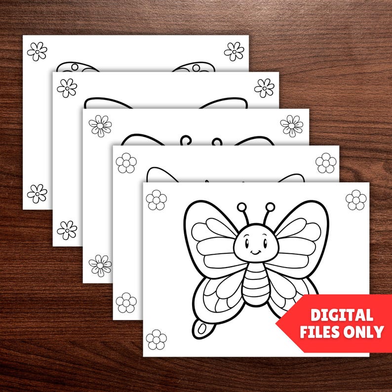 Design Your Own Butterfly Coloring Page Printable PDF, Spring Kids ...
