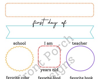 First Day of School Sign Customizable Digital Template - Etsy