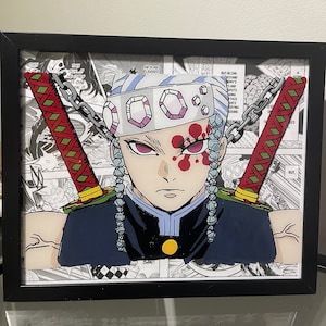 Uzui Hand Made Painting Demon Slayer Anime Manga - Etsy