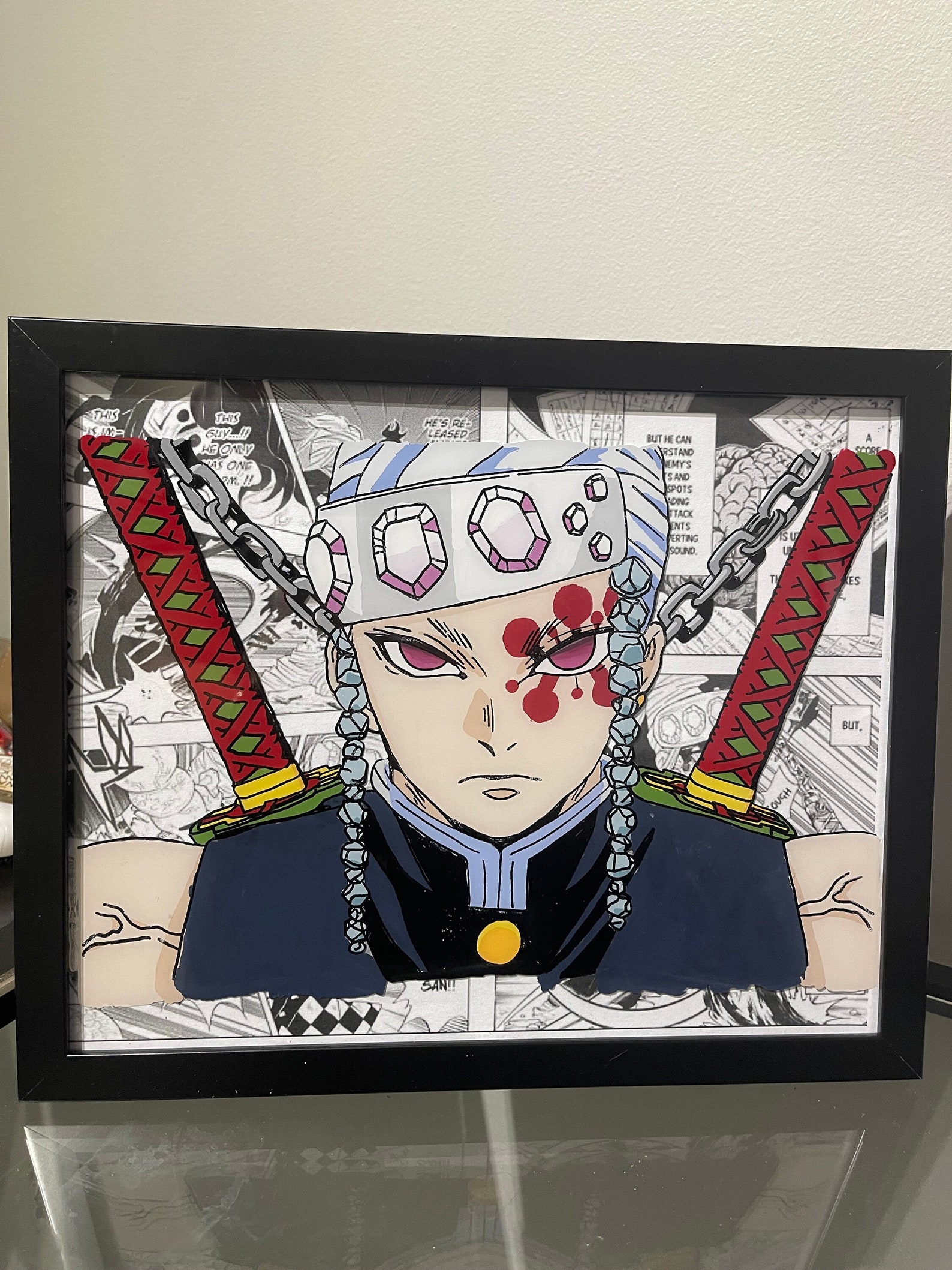Uzui Hand Made Painting Demon Slayer Anime Manga - Etsy