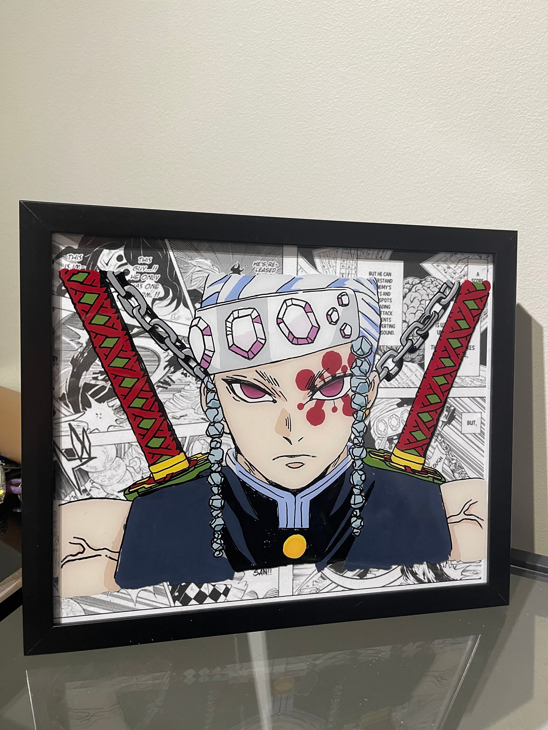 Uzui Hand Made Painting Demon Slayer Anime Manga - Etsy